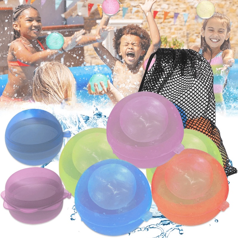 Reusable Water Balloons Refillable Water Balloons Self Sealing Water ...