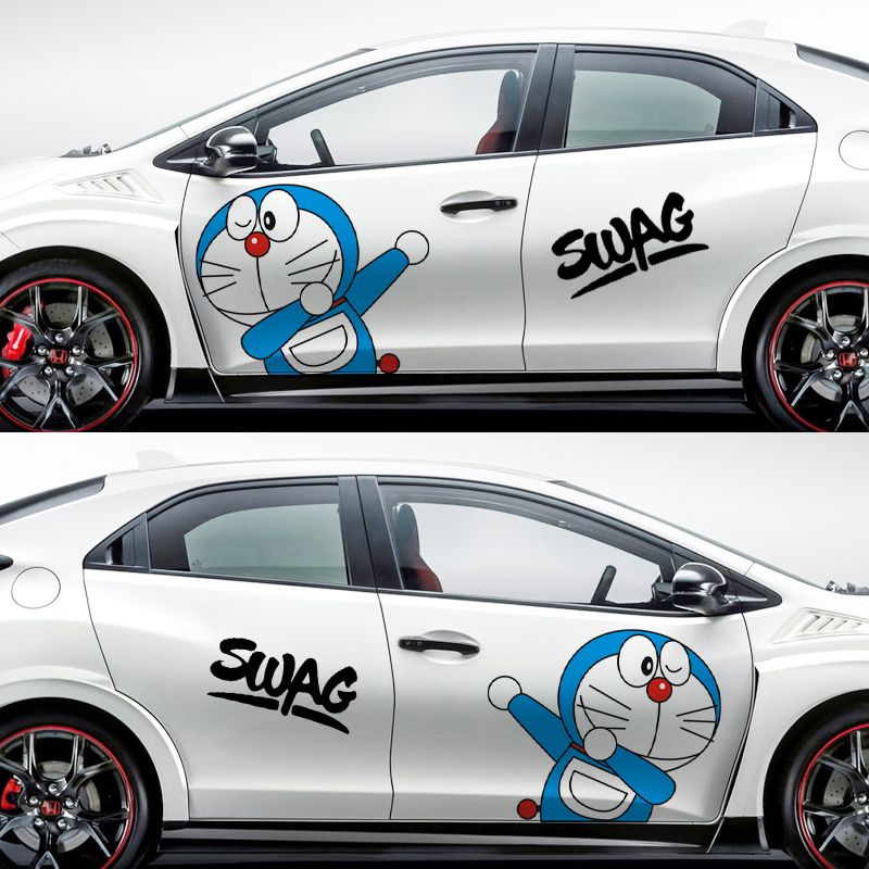 Doraemon Car Sticker Body Door Scratch Block Cute Cartoon | Shopee ...