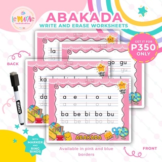 ABAKADA WRITING ABAKADA TRACING Laminated Tracing Worksheets Write and ...