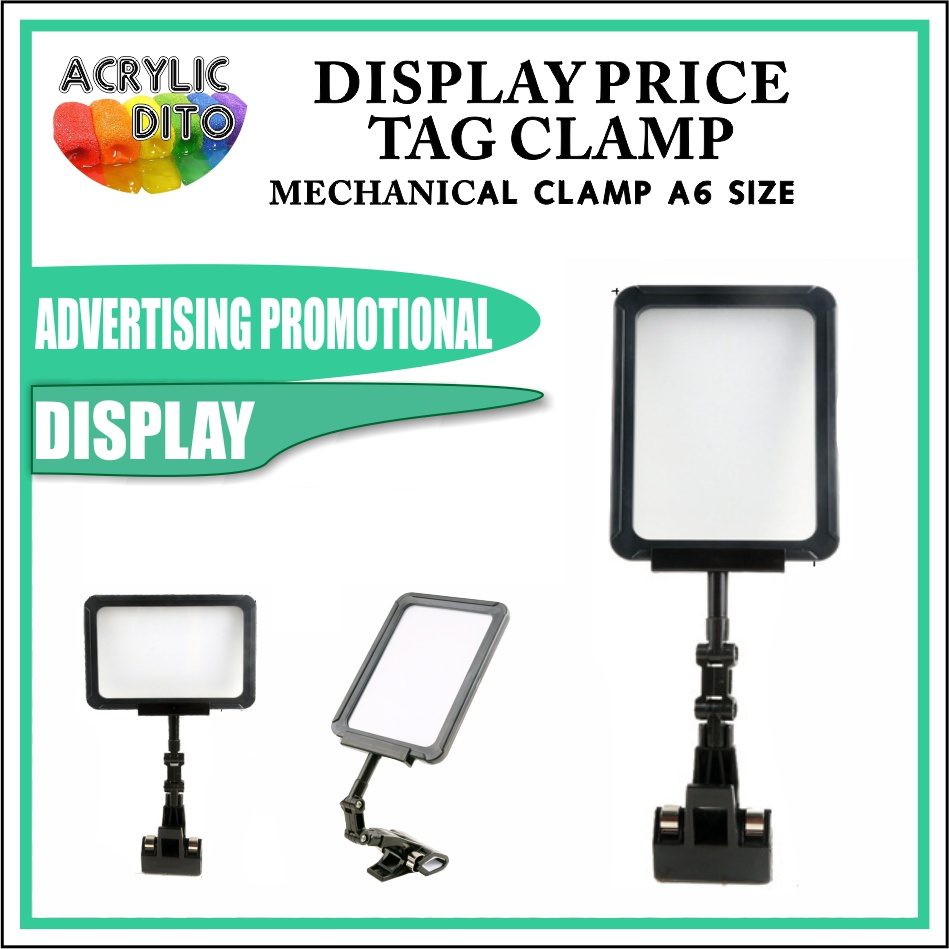 A6 Promo Clamp Holder Price Name Tag / Discount Event Display Mart ...