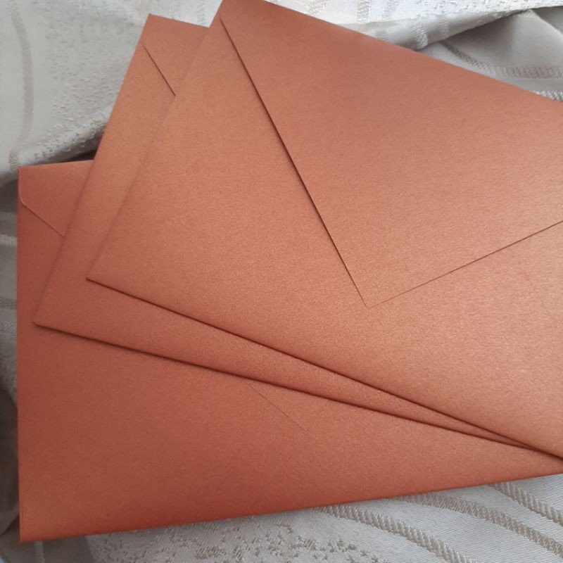 Metallic Burnt Orange/ Rust/ Copper Envelope 125 gsm | Shopee Philippines