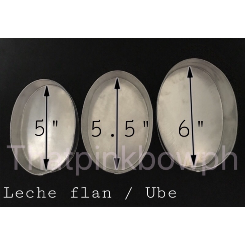 6 PCS LLANERA LECHE FLAN MOLDERS UBE MOLDERS (Aluminum) S/M/L Oval ...