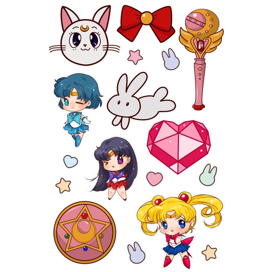 Sailor Moon Vinyl Sticker Pack Anime Manga Sailormoon | Shopee Philippines