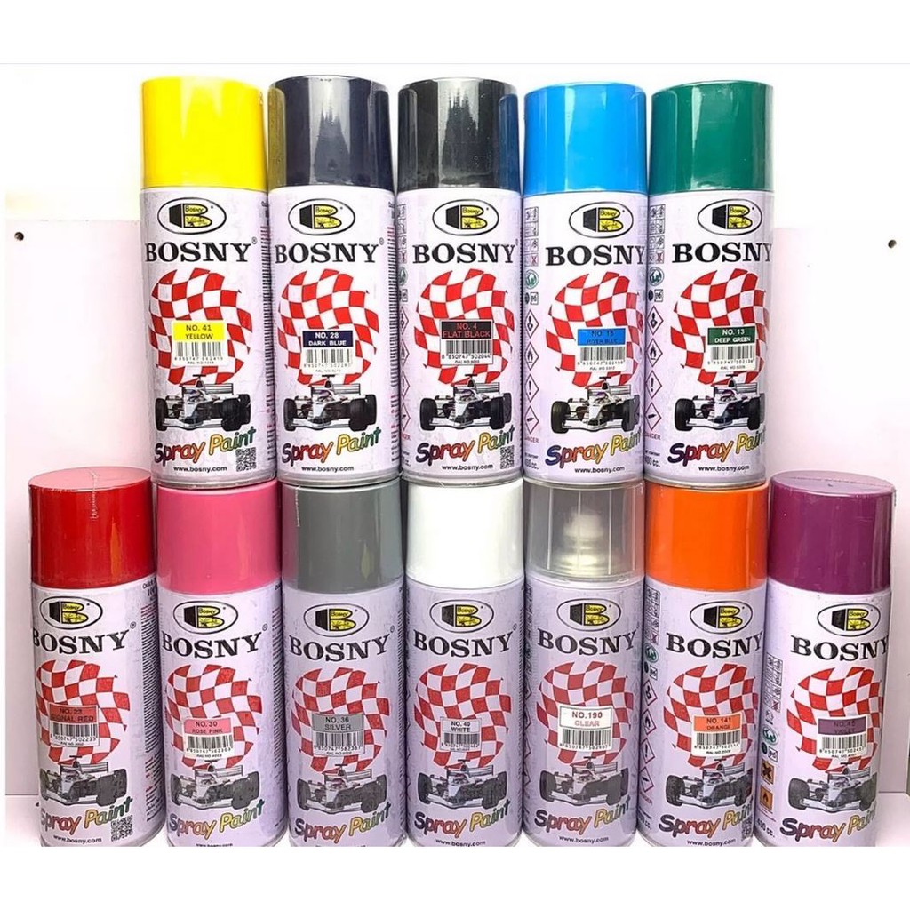 Bosny 100% Acrylic Spray Paint (Assorted Colors) | Shopee Philippines