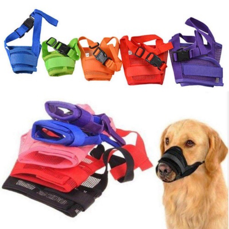 {K&C} anti bite/barking DOGS mouth guard (cloth muzzles) BUSAL | Shopee ...