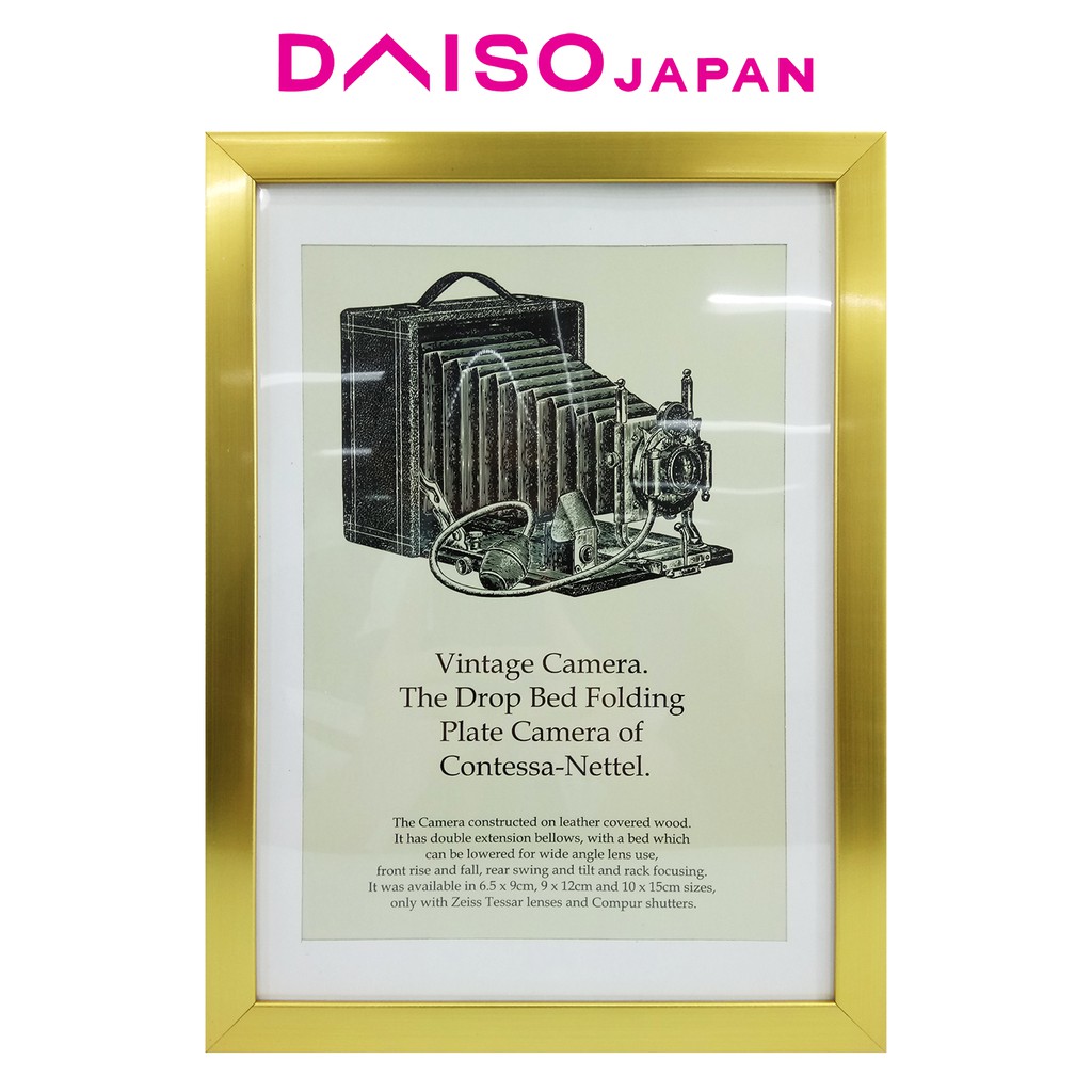 Daiso A4 Gold Modern Frame | Shopee Philippines