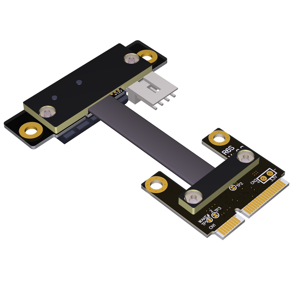 Riser PCIe 1x PCI-E x1 To Mini PCIe Half mPCIe Riser Adapter Card Elbow ...