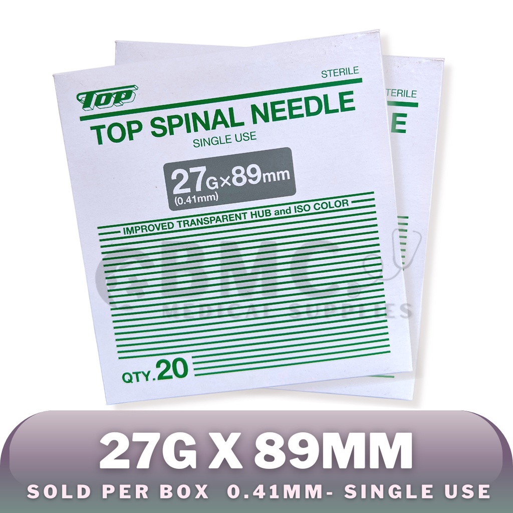 TOP Spinal Needle (1BOX) G.18/19/20/21/23/25/27 (Sold Per Box ...