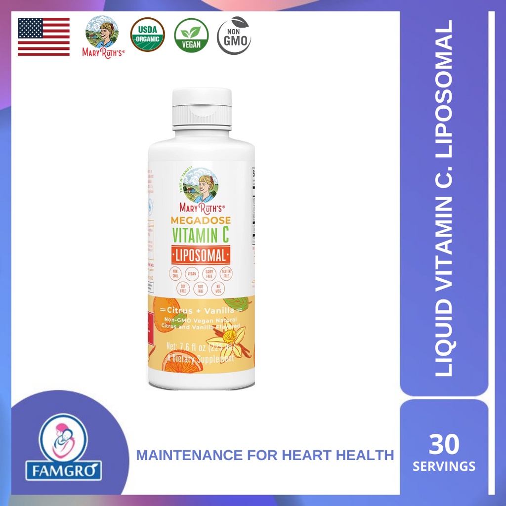 Mary Ruth Megadose Liquid Vitamin C Liposomal Immune Support for Men ...
