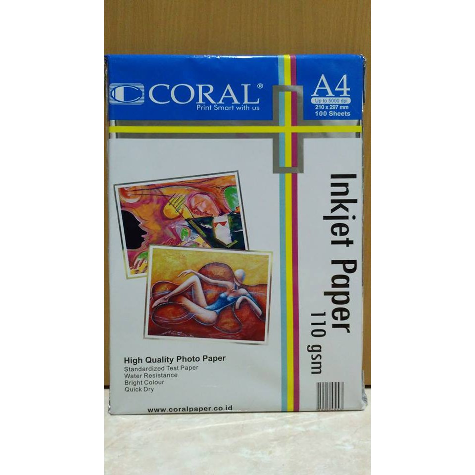 Inkjet paper A4 110 gsm Coral (100 lbs) | Shopee Philippines