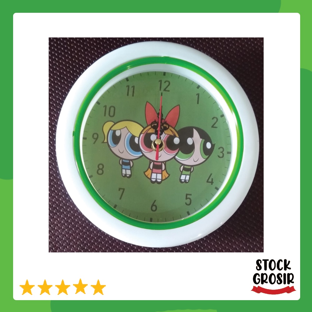 Cartoon Wall Clock power puff girl uk 21cm (Can Be Placed On The Table ...
