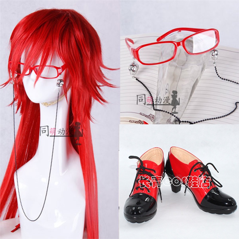 Customize Boots Black Butler Grell Sutcliff Cosplay Shoes Custom Any ...