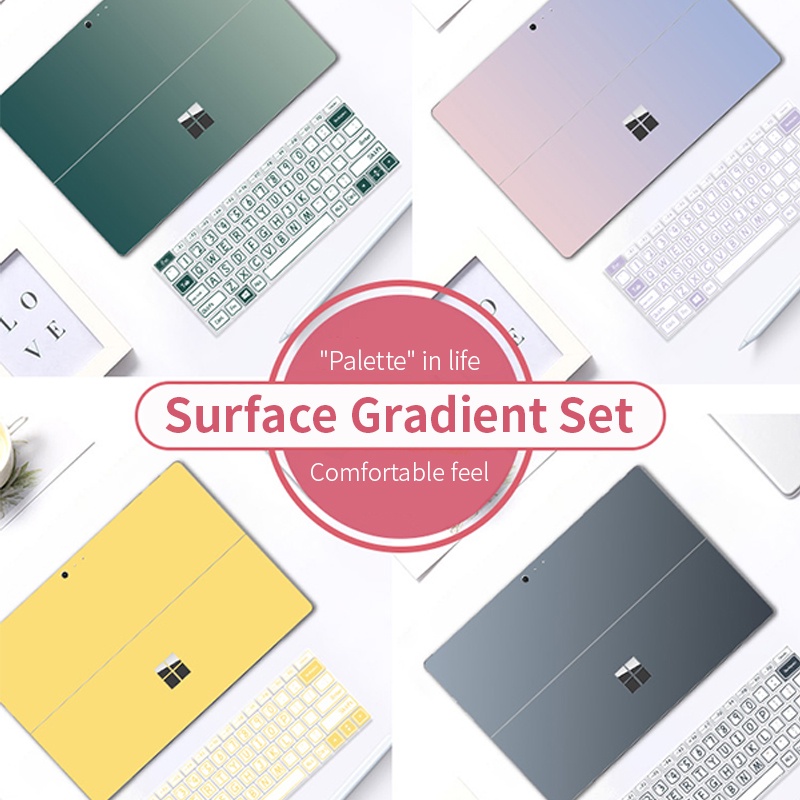 3 In 1 Laptop Sticker Microsoft Surface Pro 3 4 5 6 7 Skin Sticker ...