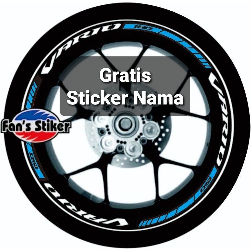 MERAH Cutting wheel trim stickers for vario 110 125 150 motorbikes ...