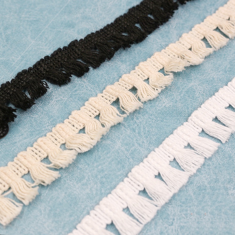 5m/roll 1.8cm Cotton Thread Tassel Lace Household Handmade DIY Clothing ...