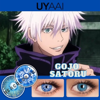 UYAAI 1pair Yearly Gojo Satoru Cosplay Contact Lenses Grey Blue Lens ...