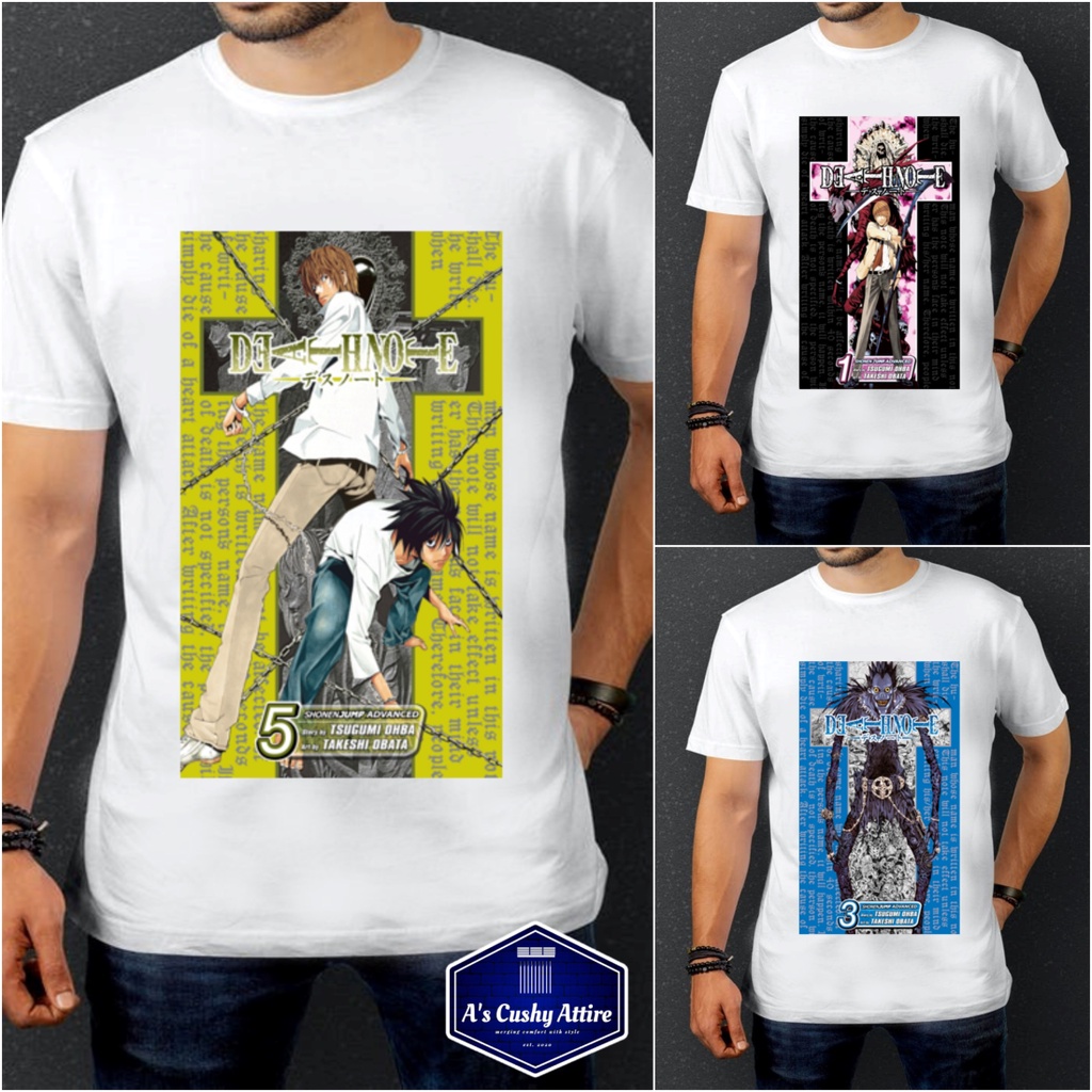 Death Note Anime Design Unisex Vintage Sublimation Graphic Shirt ...