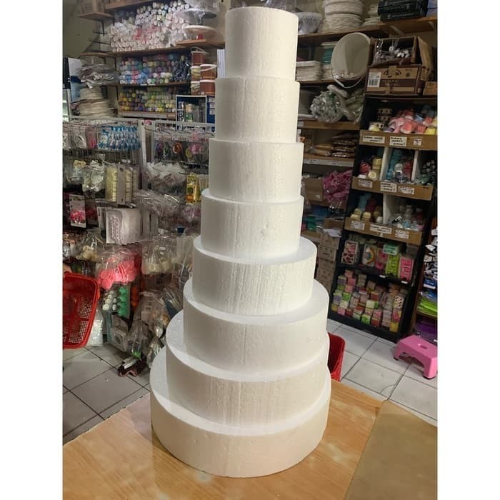 Round Styrofoam 18 cm high 10 cm / Cork dummy cake | Shopee Philippines