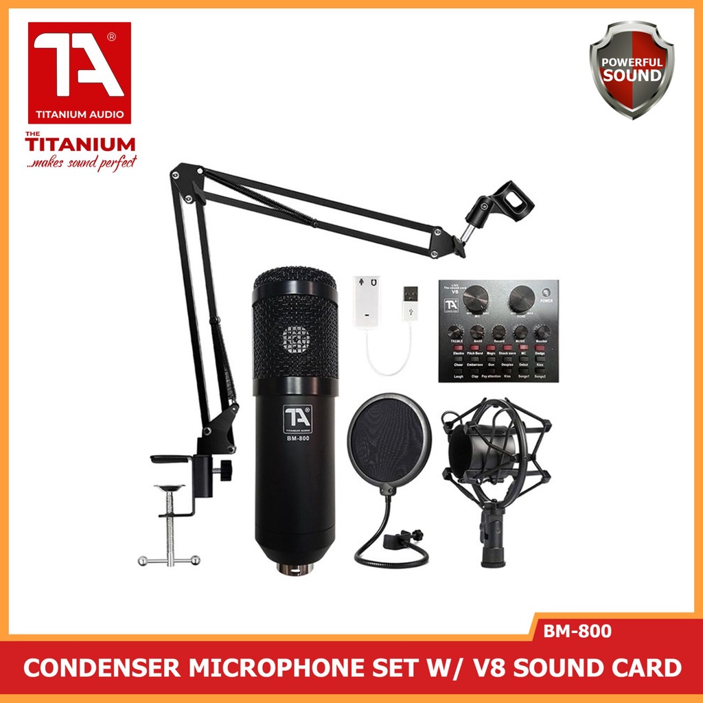 Titanium Audio BM800 Condenser Mic / Condenser Microphone BM 800 Set ...