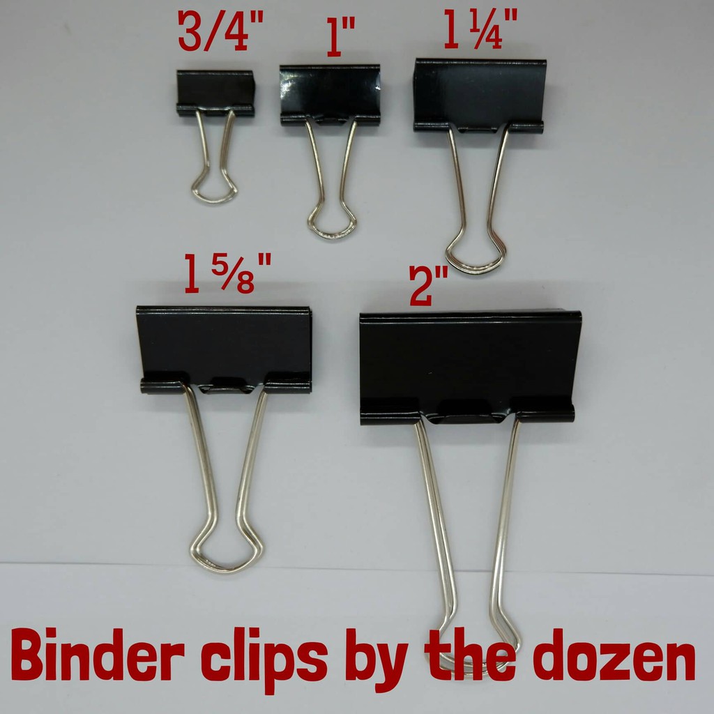 Binder Clips 1 dozen (12 pcs) | Shopee Philippines