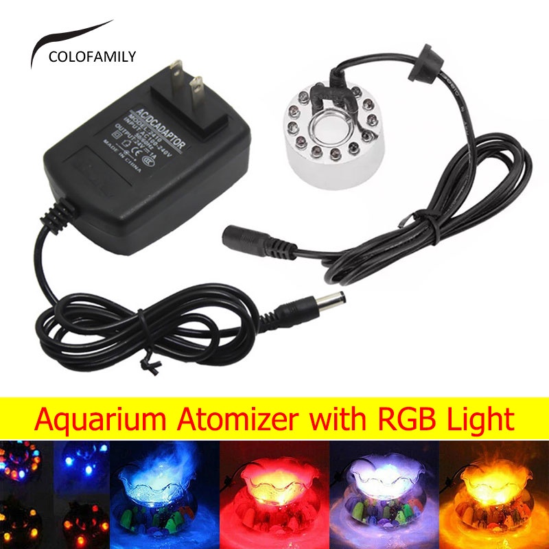 Aquarium Fish Tank Atomizer Ultrasonic Fountain Flowing Water Rockery ...