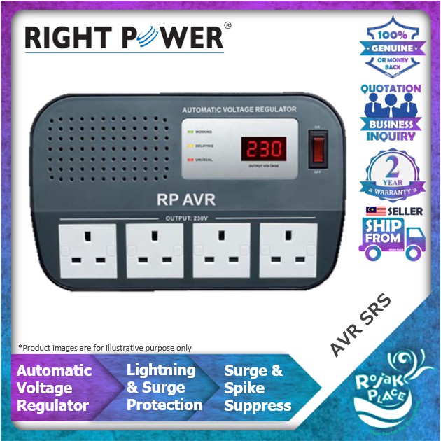 Right Power AVR TR Series Automatic Voltage Regulator Lightning Surge ...