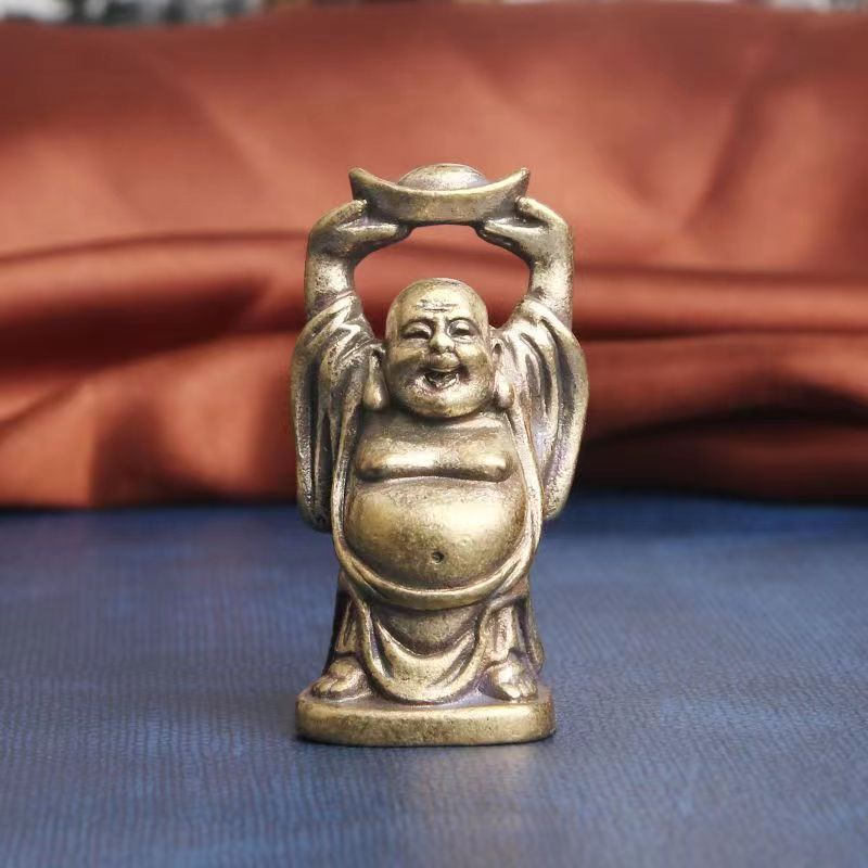 LAUGHING BUDDHA brass hand up buddha fengshui lucky charm | Shopee ...