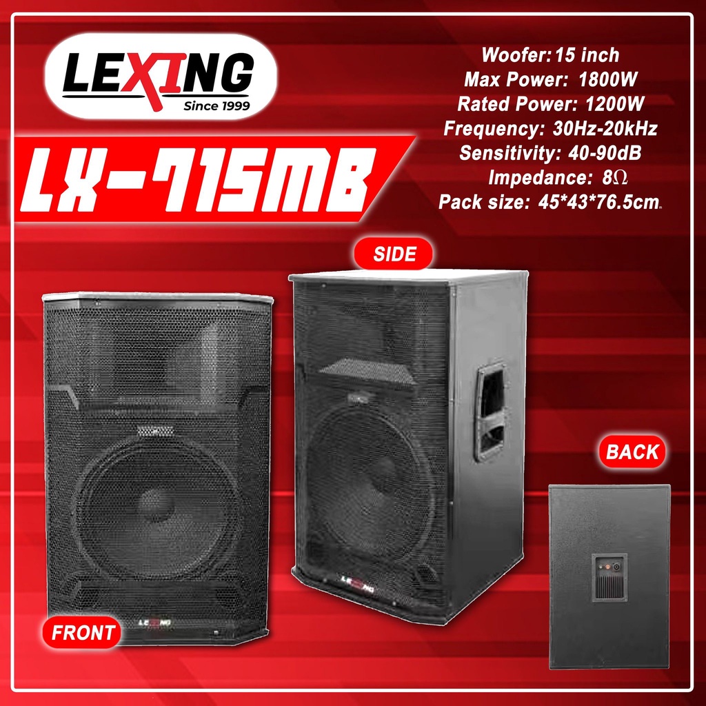 LEXING LX-715MB PASSIVE SPEAKER (PAIR) | Shopee Philippines