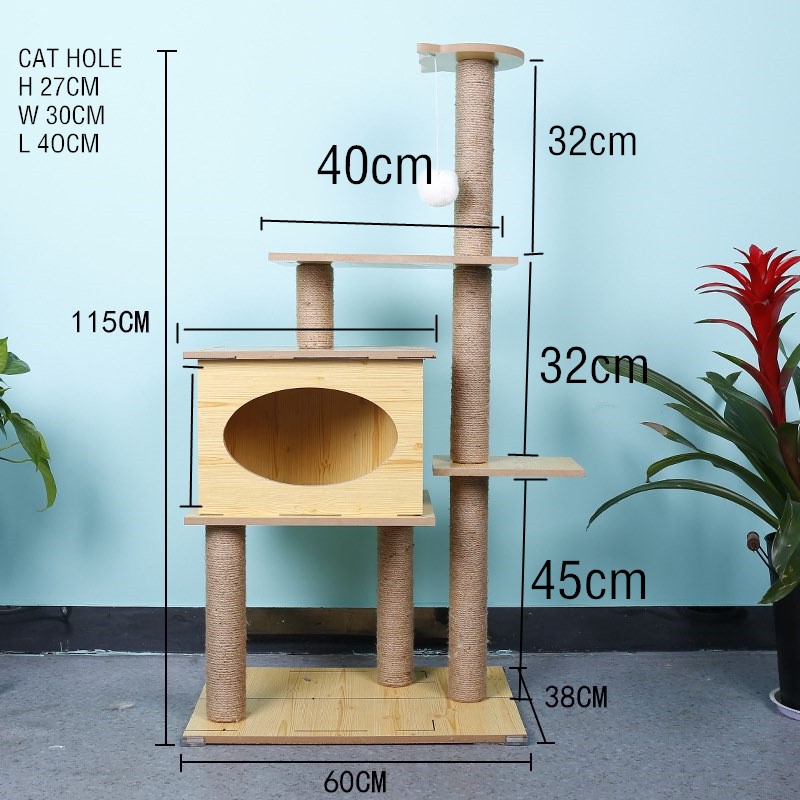 Cat condo cat tree easy clean 115cm | Shopee Philippines