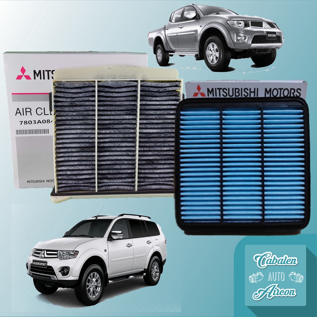 Air Intake Filter + Cabin Filter package for Mitsubishi Montero gen2 ...
