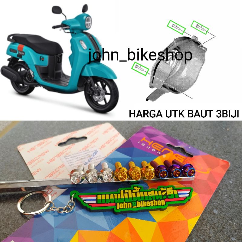 Probolt Bolt Cover Fan Fazzio 125 Gold Blue Crom Silver Stainless Heng ...