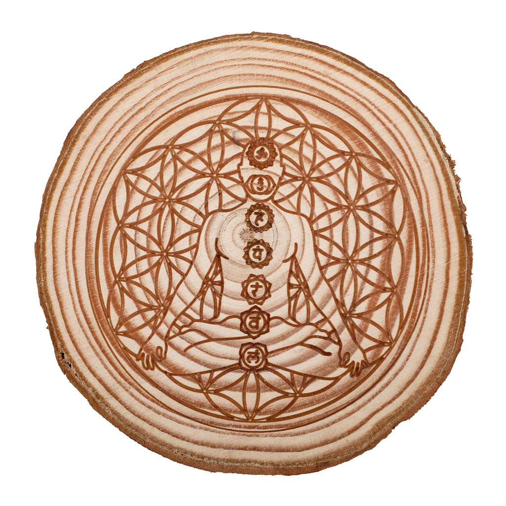 1 PC Log Slices Carved Patterns Irregular Shape Magic Wood slice Log ...