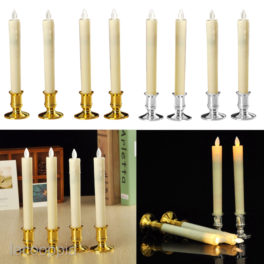 2pcs Battery Operated LED Candle Swinging Dancing Flame Realistic ...