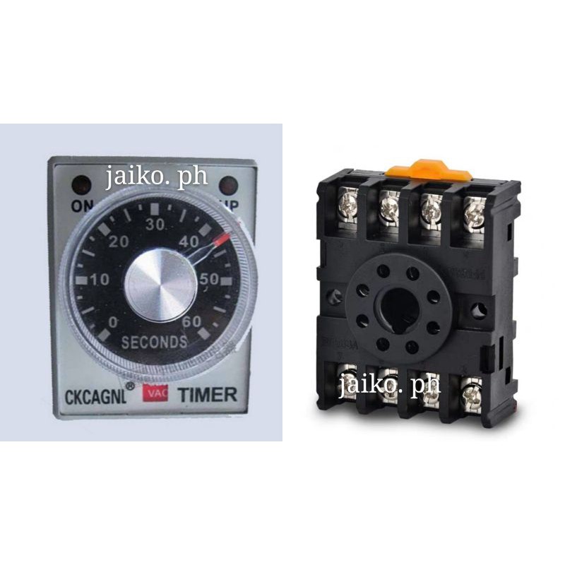 CKCAGNL Time Relay Timer AH3-3 TIME 60S /ROUND TYPE EIGHT PINS SOCKET ...