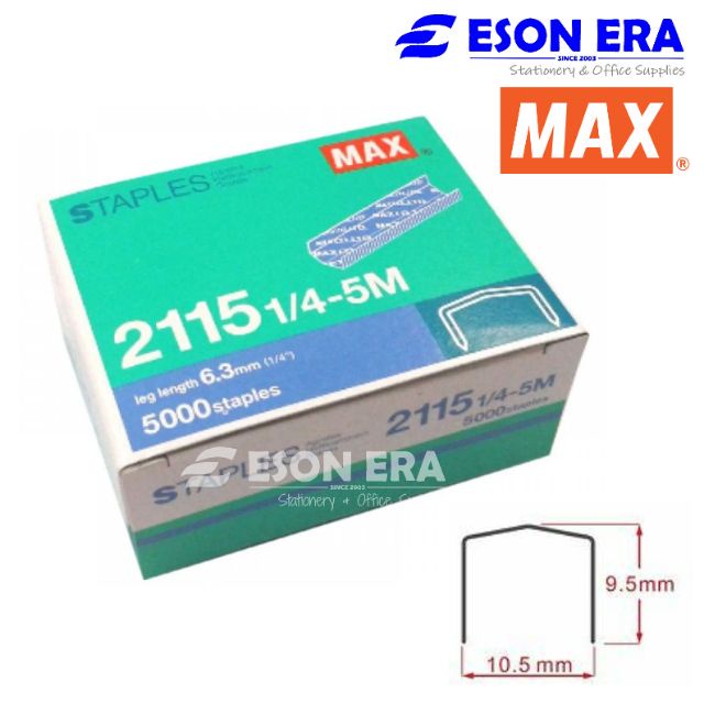 Max Staples 2115 1/4-5M 5000 Staples HD-88R Dawai Kokot Ubat Stapler ...