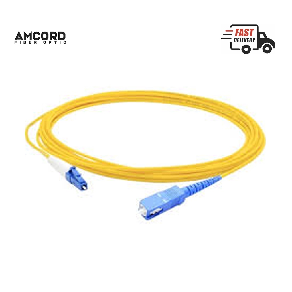 LC to SC/UPC Optical Fiber Patch Cable Cord Yellow 3 ,5 and 10meter ...