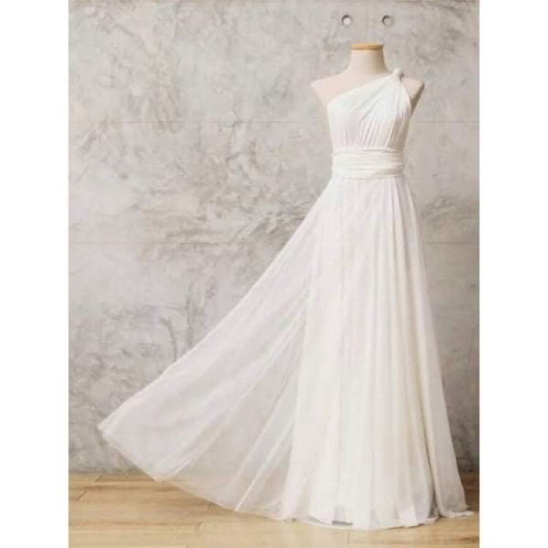 white infinity dress with tulle | Shopee Philippines