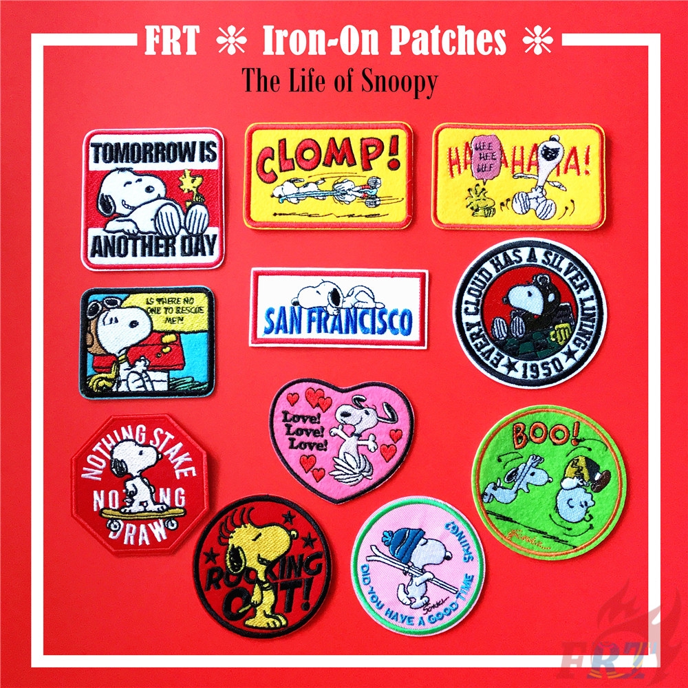 ☸ The Life of Snoopy Patch ☸ 1Pc Diy Sew on Iron on Badges Patches ...