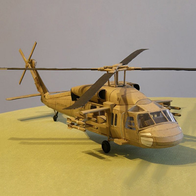 1:33 UH-60 Black Hawk Utility Helicopter S-70A Paper Model Airplane ...