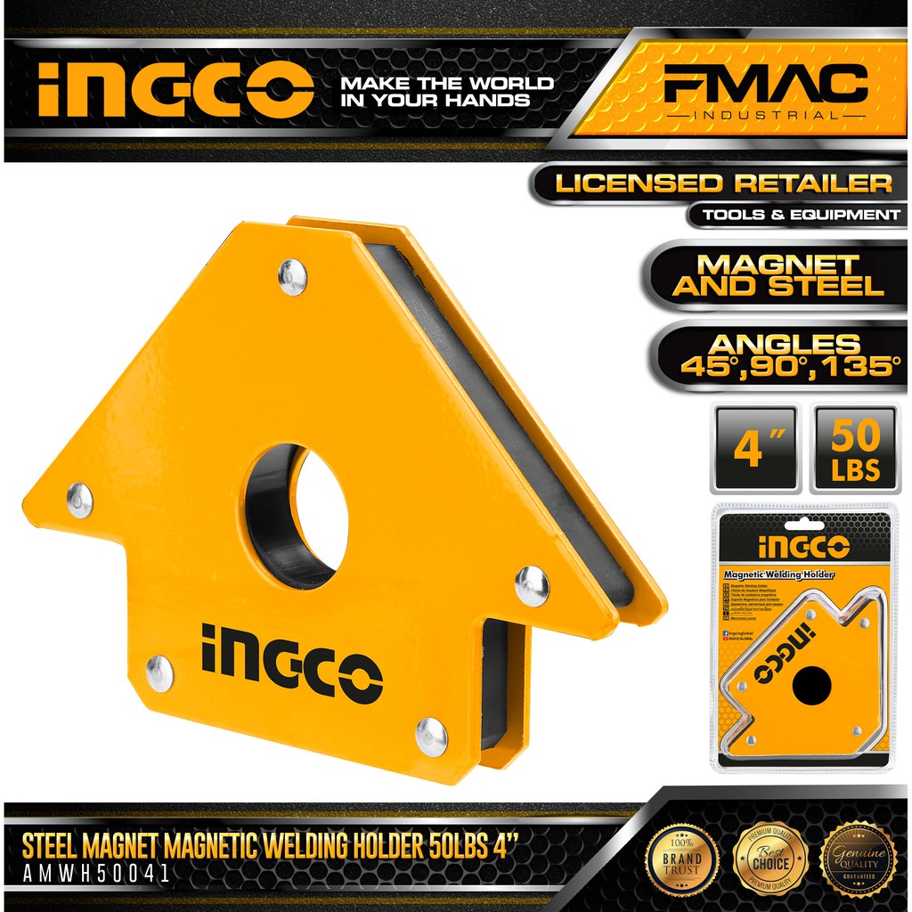 INGCO Steel Magnet Magnetic Welding Holder 50lbs 4” AMWH50041 FMAC⭐⭐⭐⭐⭐ ...