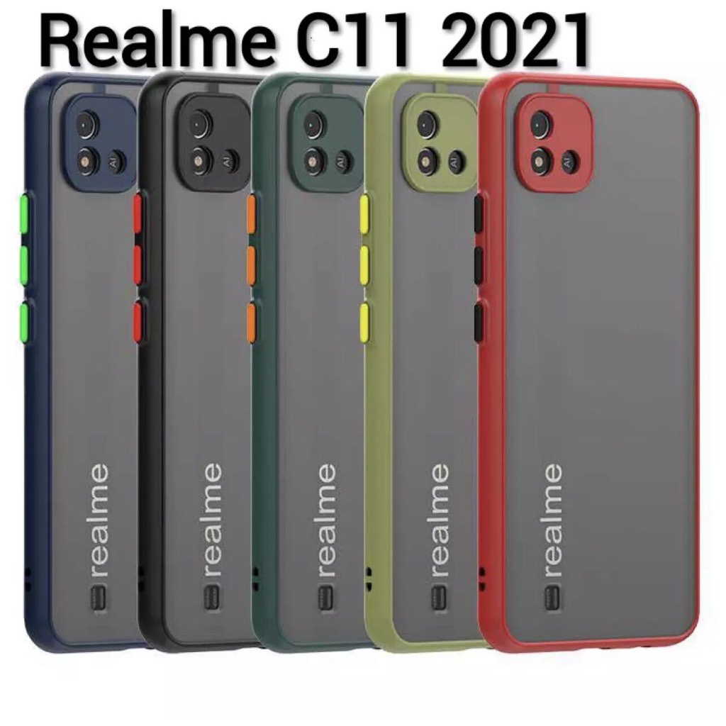 12 Shockproof Case Slender With Realme C11 2021 C20 Buttons Matte Skin ...