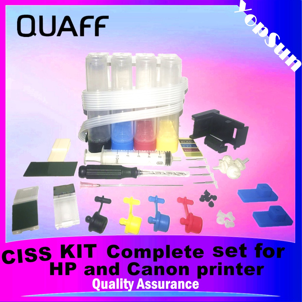 CISS KIT Complete set for HP and Canon printer Quaff Brand | Shopee ...
