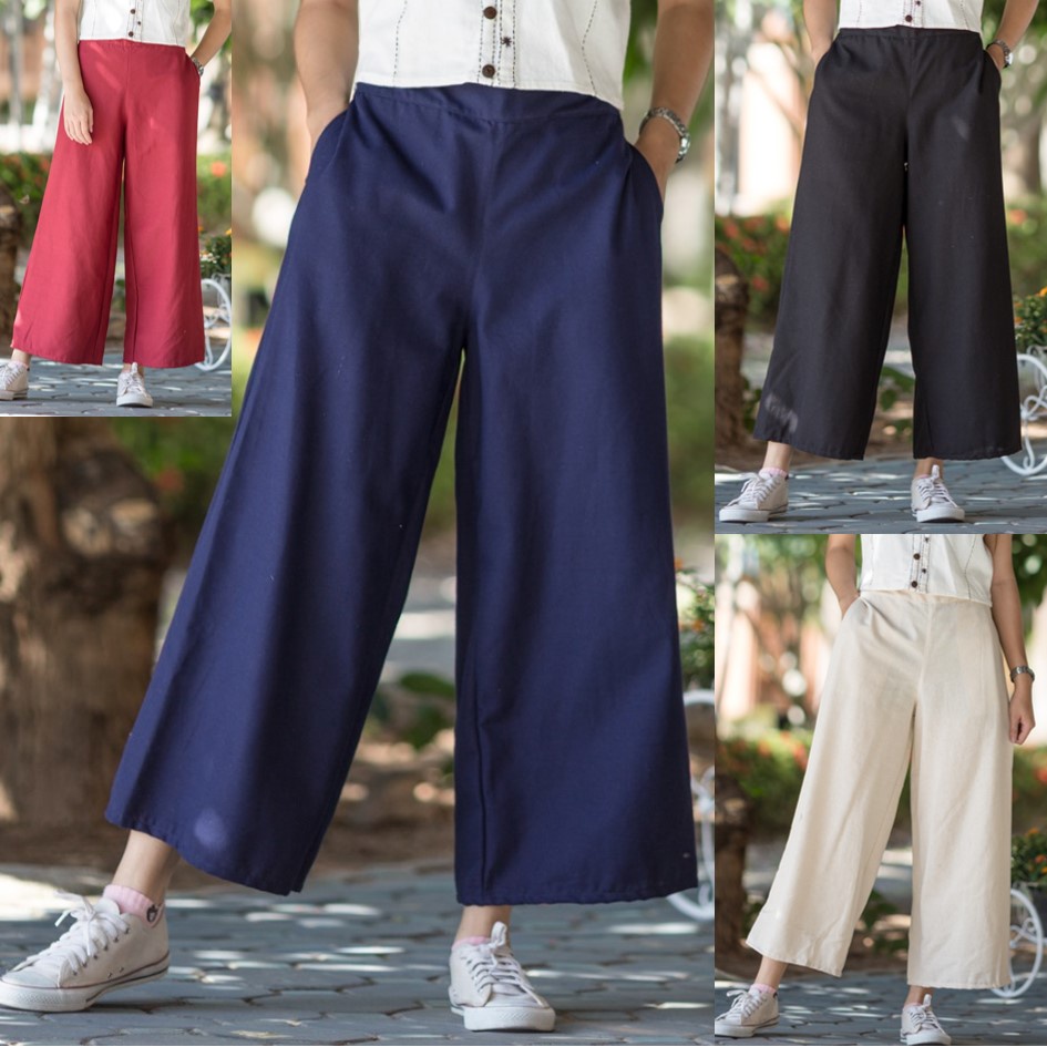 Cotton Trousers Have A Variety Of Colors To Choose From. | Shopee ...