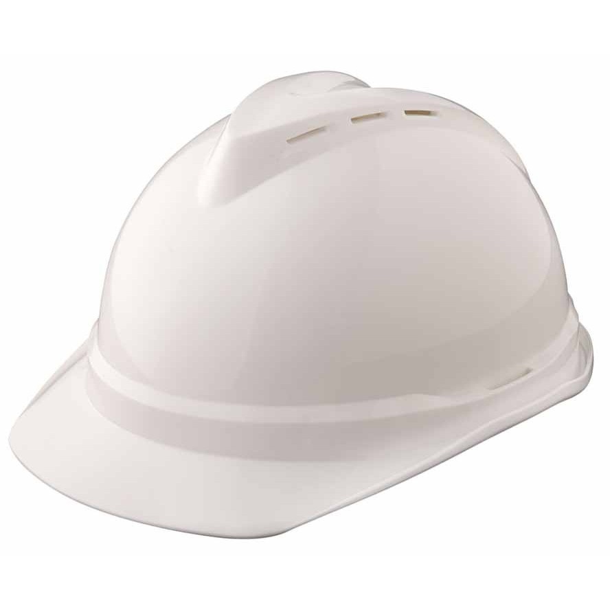 MSA V-Gard Vented ANSI Type I Class E & G Hardhat Safety Cap Skull ...