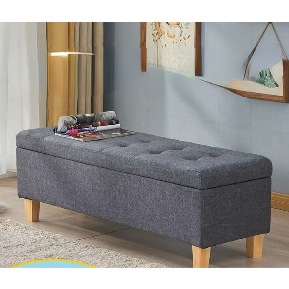 Fabric Sofa Stool Storage Stool Shoe Changing Stool Long Storage Stool ...