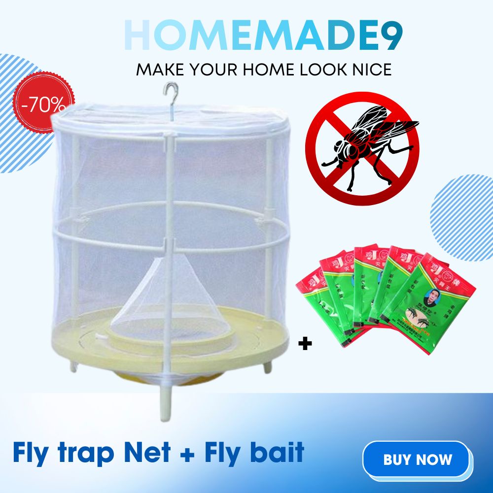 Reusable Fly Catcher Killer Cage Net Hanging Fly Catcher Insert Flytrap ...