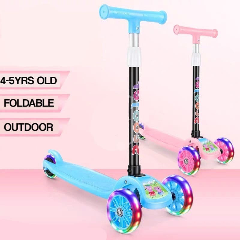 KIDS Foldable Kick Ride-On Push Scooter Kids Toy Folding Scooter with ...