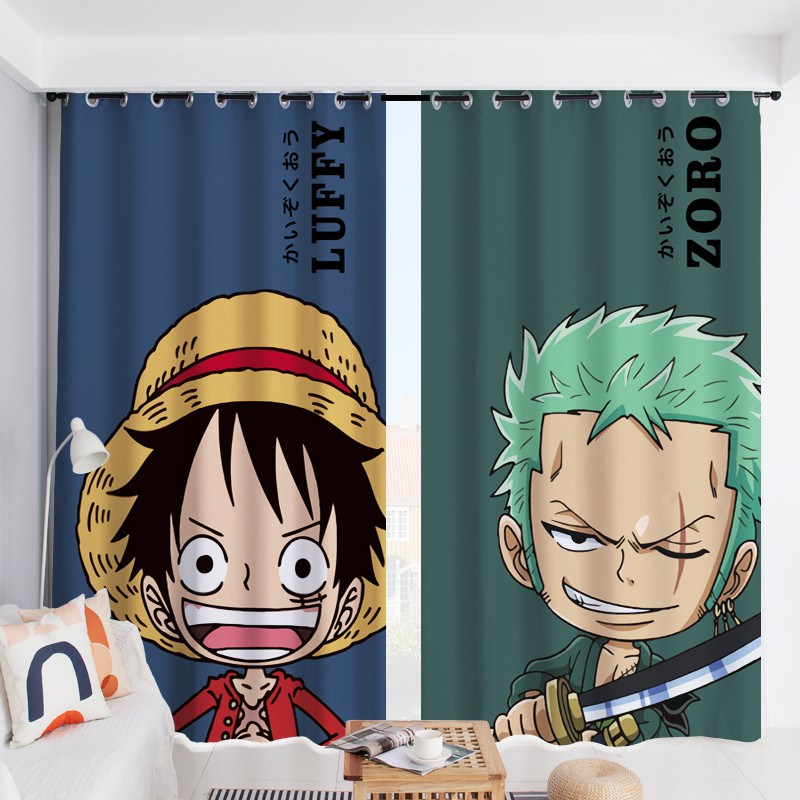 Home One Piece Curtain Cartoon Anime Luffy Sauron Free Punch ...