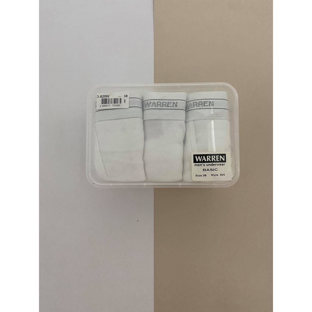 Warren Underwear 3 in 1 Hipster Brief White Premium Cotton 3 pcs ...