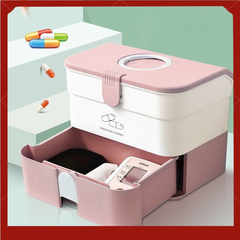 Suitcase portable small medical box first aid box medicine box ...